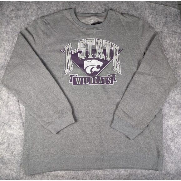 Sweaters | Ncaa Kansas State Wildcats Mens Grey Crew Fleece Sweatshirt ...